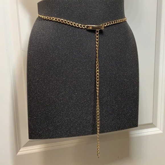 Chaps | Accessories | Chaps Belt 4 Gold Tone Heavy Chunky Chain Link ...